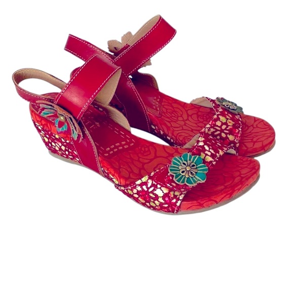 Spring Step | Shoes | Lartiste By Spring Step Laisis Leather Floral ...